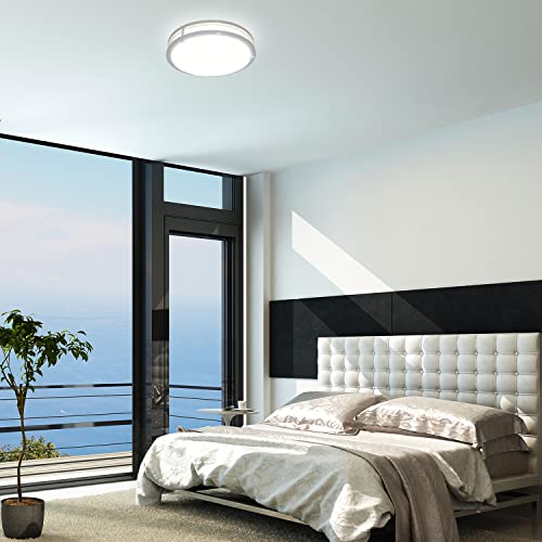 Arcfox 18W LED Flush Mount Ceiling Light Fixture 12 inch 860lm 5CCT Selectable 3000K/3500K/4000K/5000K/6000K Modern Ceiling Lamp Dimmable for Dining Room Hallway Bedroom Living Room