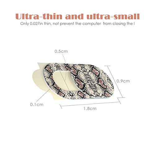 Webcam Cover, Camera Cover Slide, Privacy Covers, 0.02-Inch Ultra-Thin Webcam Cover for Laptop, PC, Phone, Protect Your Privacy and Security (Leopard Texture -3 Pack)