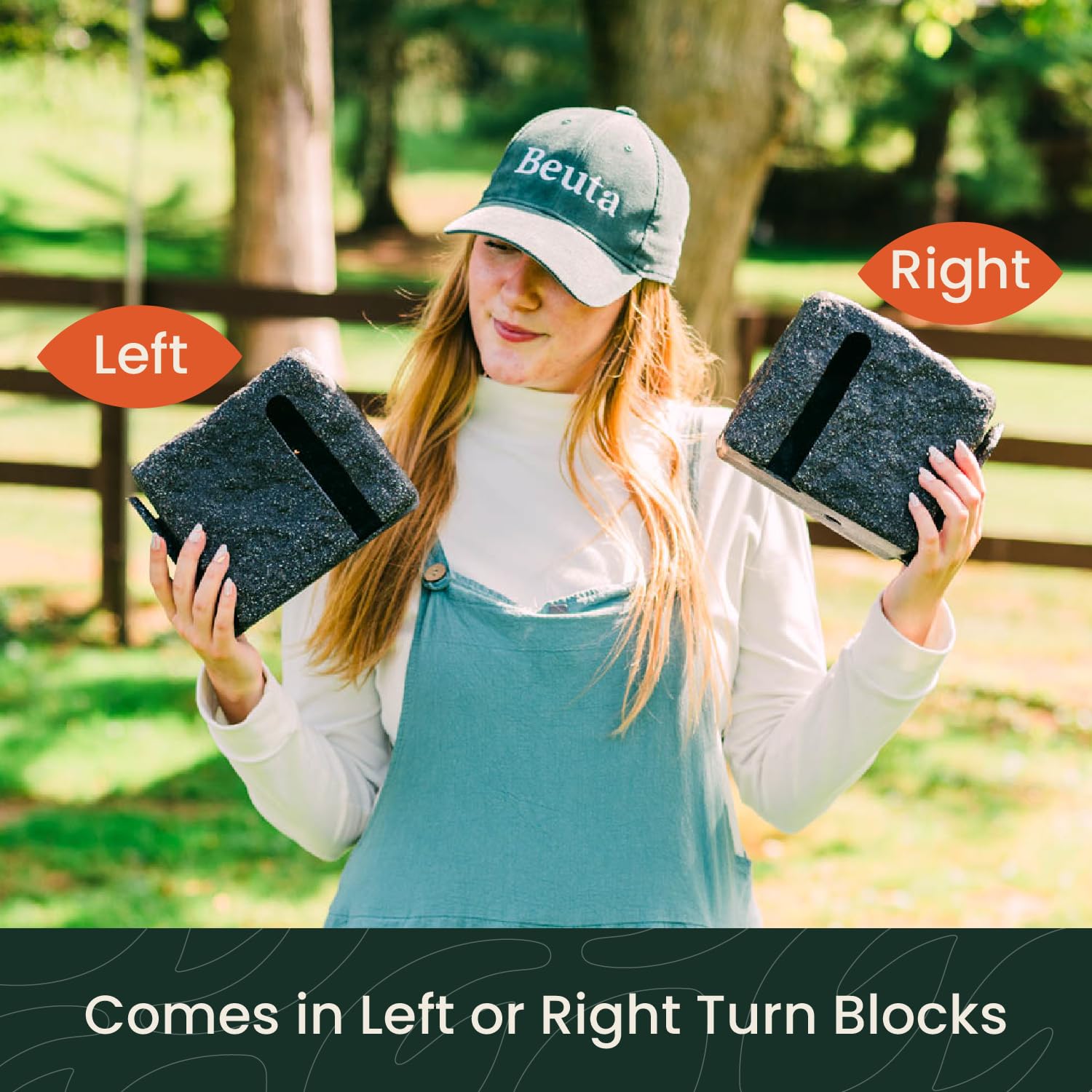 Beuta Sandstone Left Turn Block – Landscape Edging for Lawn & Garden, Easy No Dig Installation and Connects to Other Beuta Blocks, Heavy Duty Composite Resin Flex Wall Stone - 1 pc.