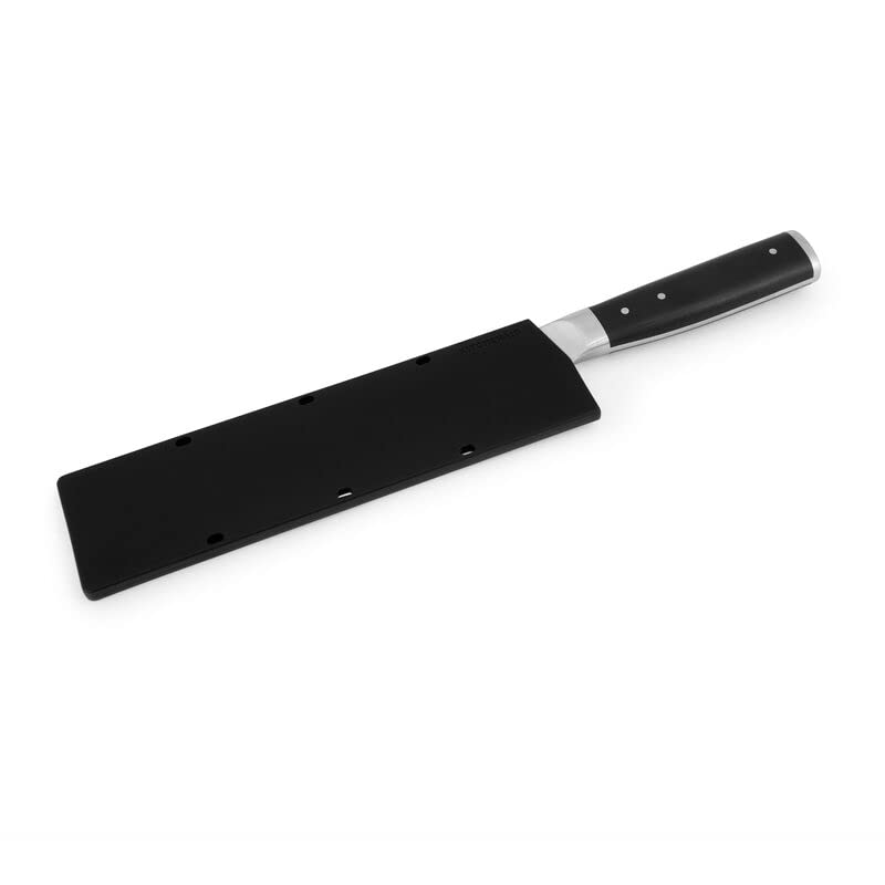 KitchenAid Gourmet Forged Triple Rivet Chef Knife with Custom-Fit Blade Cover, 8-inch, Sharp Kitchen Knife, High-Carbon Japanese Stainless Steel Blade, Black