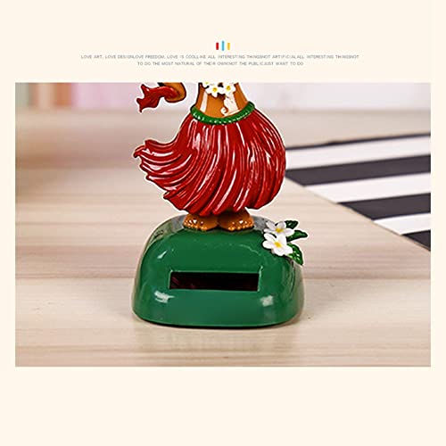 Ztexkee Solar Powered Shaking Head Hula Girl Car Dashboard Decoration Plastic Bobbleheads Solar Dancing Toy Cute Bobble Head Figures for Home Office Desktop Ornaments Car Decor