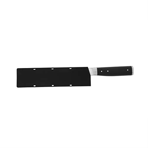 KitchenAid Gourmet Forged Triple Rivet Chef Knife with Custom-Fit Blade Cover, 8-inch, Sharp Kitchen Knife, High-Carbon Japanese Stainless Steel Blade, Black