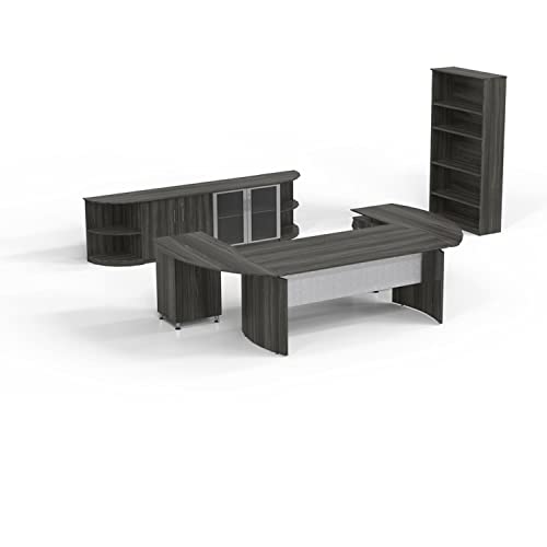 Safco Bookcase, Gray Steel Laminate