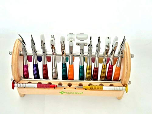 ArtLab Premium German Optical Plier Eyeglass Repair Tool Kit -14 Each Optician ! Optical Pliers,Eyeglasses Tool Set- with 12 Optician’s Pliers and 2 Screwdrivers with Stand