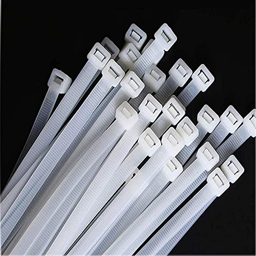 White zip ties 18 inch Large Cable ties wraps100 pcs/Pack outdoor use Long plastic ties with 60 Pounds tensile