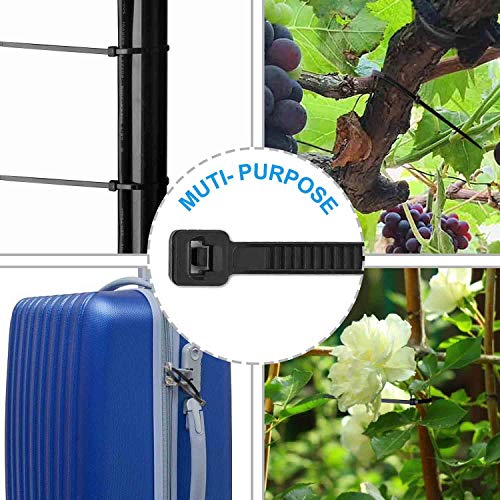 TEVADO 100 Pack Cable Zip Ties Heavy Duty 12 Inch, Premium Plastic Wire Ties with 50 Pounds Tensile Strength, Multi-Purpose Self-Locking Black Nylon Zip Ties for Indoor and Outdoor