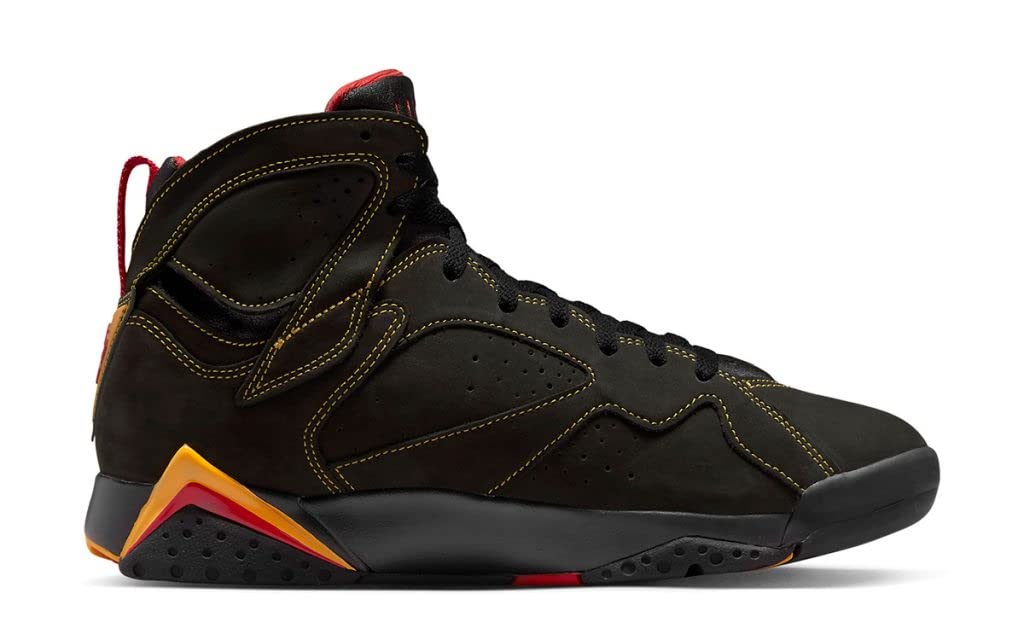 Jordan Mens Air Jordan 7 Retro CU9307 081 Citrus 2022 - Size 9.5, Black/Citrus-varsity Red