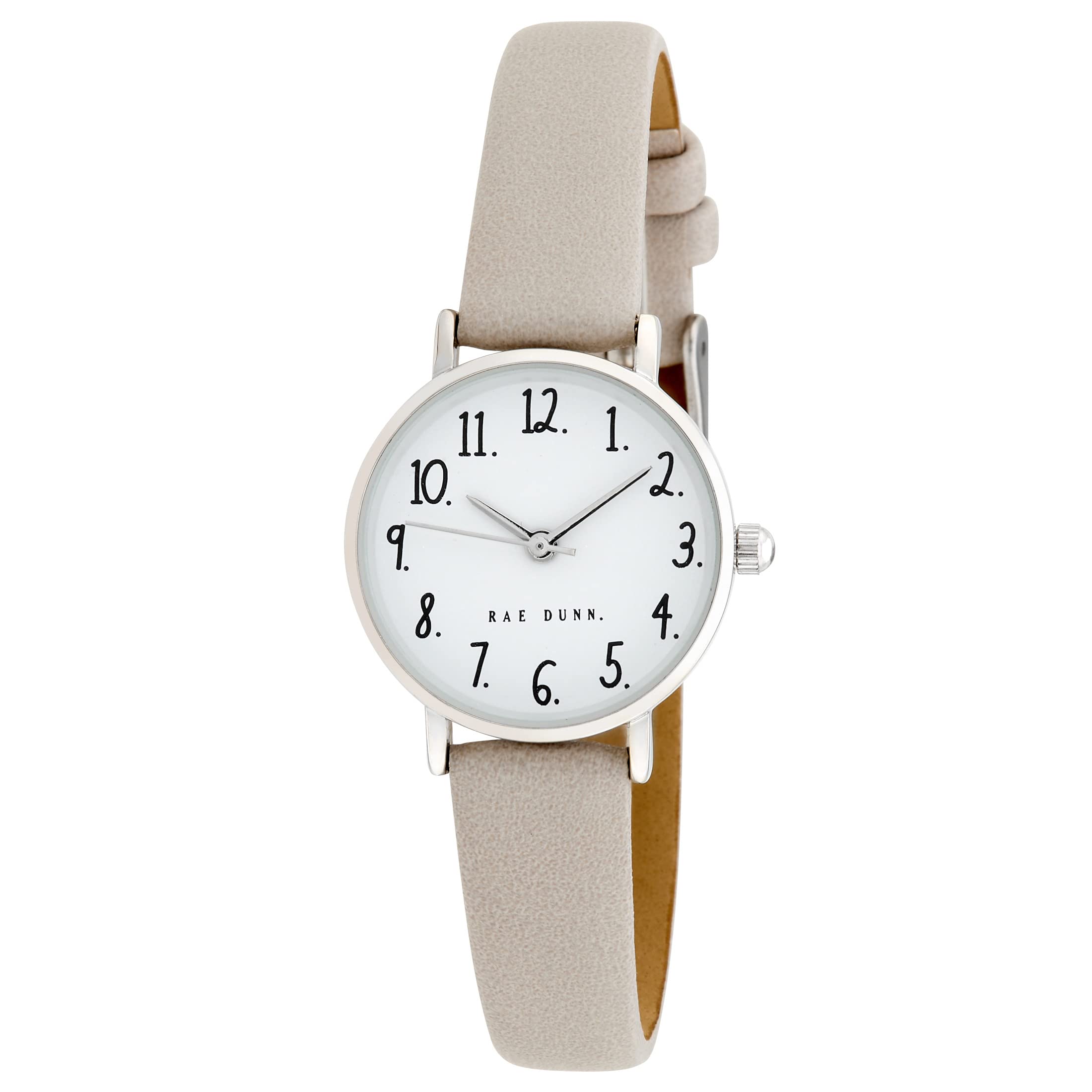 Rae Dunn Women's Megan 26mm Round Face Vegan Leather Strap Watch (RD1004) (Rose Gold)