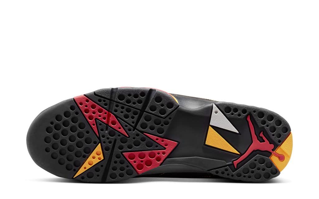 Jordan Mens Air Jordan 7 Retro CU9307 081 Citrus 2022 - Size 9.5, Black/Citrus-varsity Red