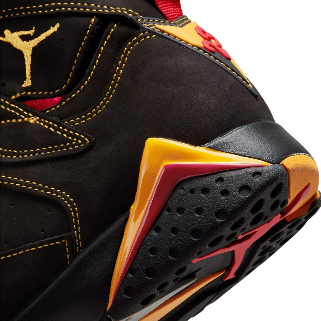 Jordan Mens Air Jordan 7 Retro CU9307 081 Citrus 2022 - Size 9.5, Black/Citrus-varsity Red