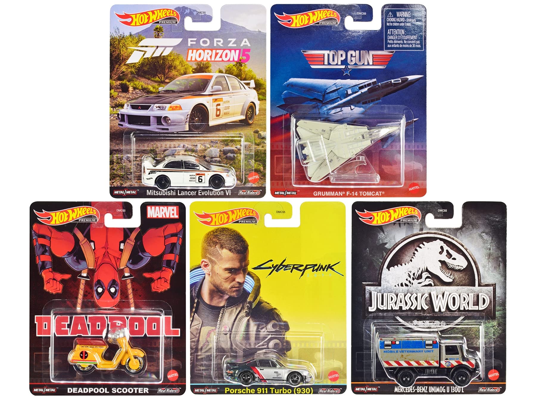 Retro Entertainment 2022" K Case 5 Piece Set Diecast Model Cars DMC55-957 K