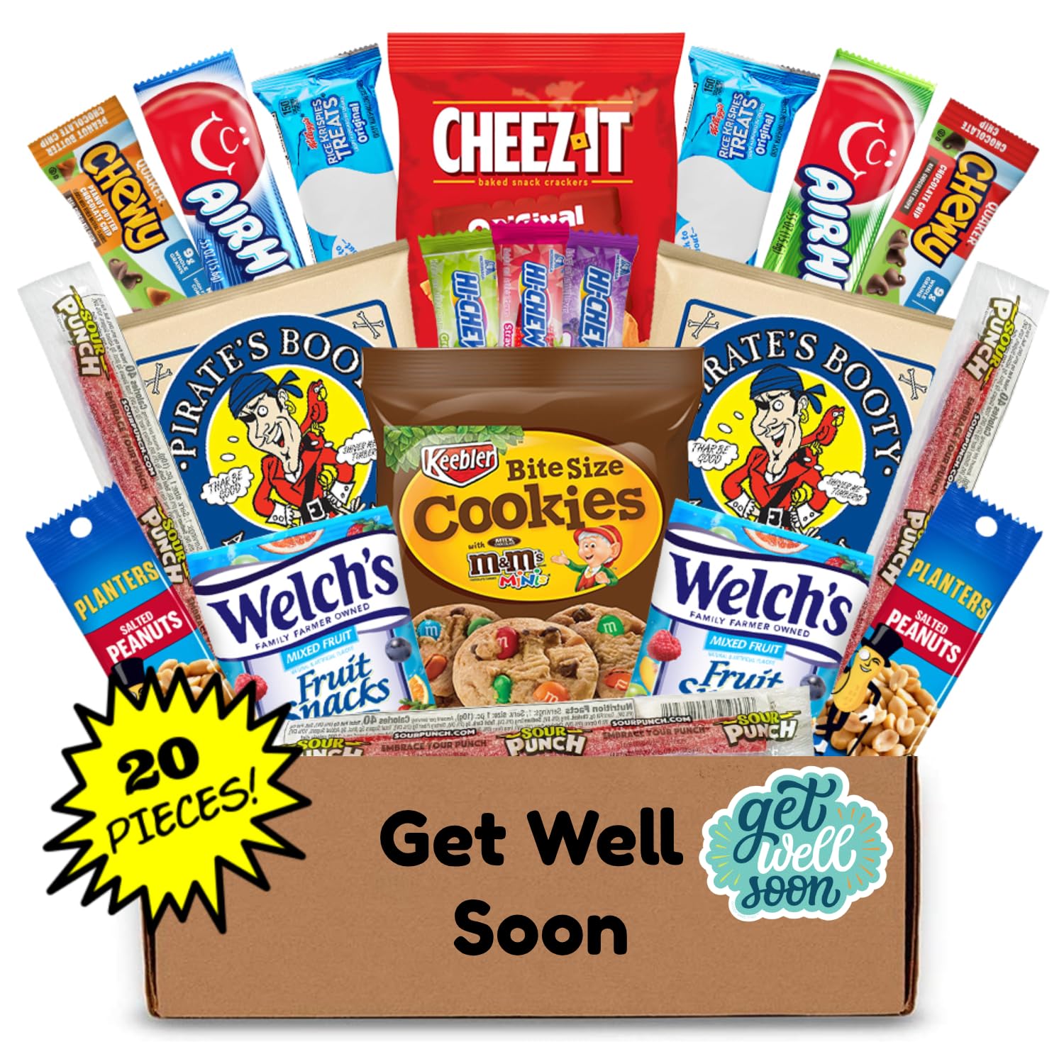Hangry Kits Get Well Soon Gifts For Men And Women - Send A Get Well Soon Gift Basket, Sick Care Package To An Unwell Friend Or Loved One In Hospital, After Surgery & Recovery.