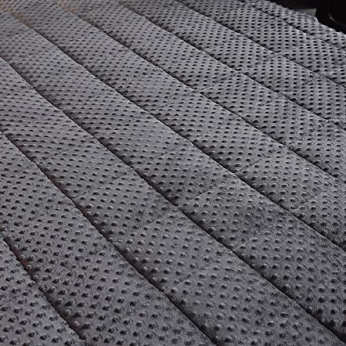 Weighted Blanket for Adult 15lbs Minky Dot Breathable Soft Throw Blanket for All Season,Heavy Blanket with Premium Glass Beads