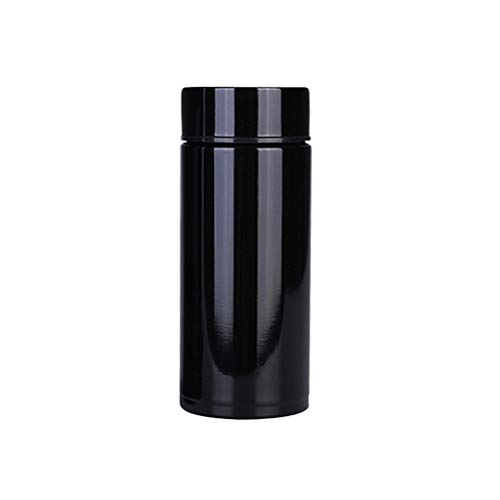 SHOWV Stainless Steel Water Bottle- Wide Mouth, Double Wall Insulated Small Thermos Flask Sports WaterBottle (7-10 oz), Black, 7OZ