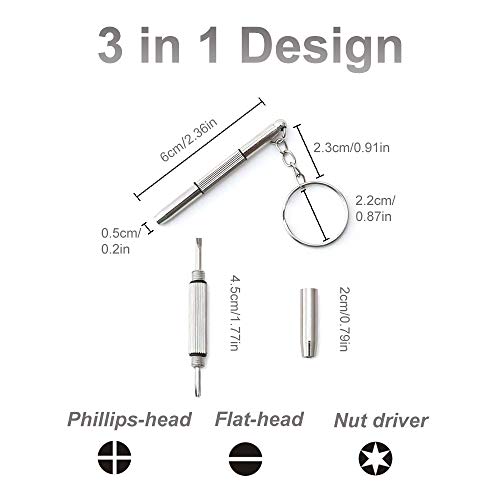Soukoshi Eyeglass Nose Pads for Metal Frames Titanium Nose Piece for Glasses Nose Grips Push in 14mm Repair Kit with Screws and Nose Pads for Glasses Anti Slip(2 Pairs,Melon Seed Shape)