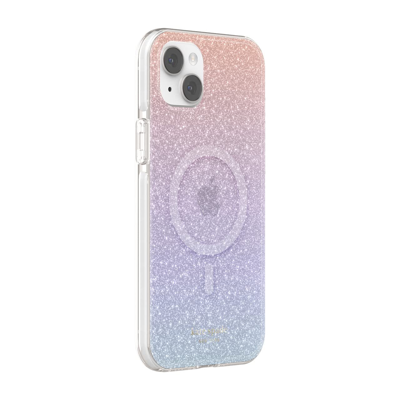 Kate Spade New York Defensive Hardshell Case Compatible with MagSafe for Apple iPhone 14 Plus - Ombre Glitter [KSIPH-240-OGBPP]