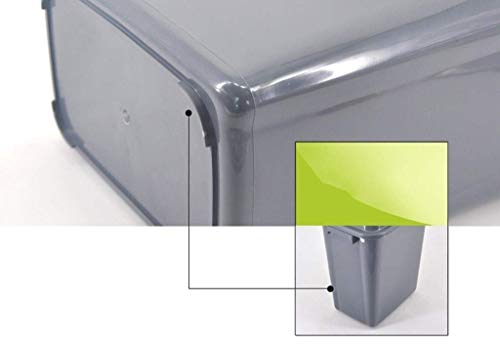 LSNLNN Waste Bin,Trash Cans,Dustbins 20~60 Litre, Thicken Plastic Multifunction Hotel Outdoor Office Industry Gray Indoor/Outdoor,40L,40L