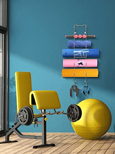 Elbourn Towel Rack Wall Mounted Metal Wine Rack Washcloths Bathrobe Storage Shelf Organizer Hand Towels Holder for Bathroom Cloakroom - Chrome