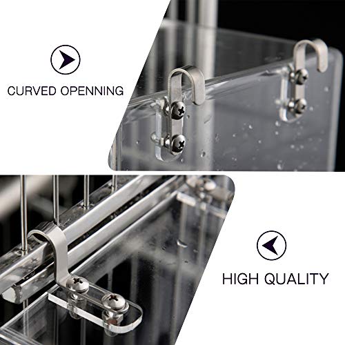 Saderoy Bird Bath Cage, No-Leakage Bird Bathtub with Hanging Hooks Cage Accessory for Small Bird Parrots Lovebirds Canary Portable Shower