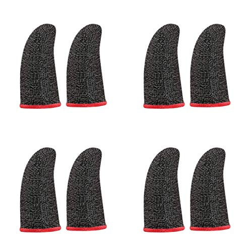 Mobile game finger cot 0.3mm silver fiber anti-sweat smooth touch screen finger protector suitable for PUBG/knife cut/rules of survival compatible with mobile phones and tablets thumb socks for gaming
