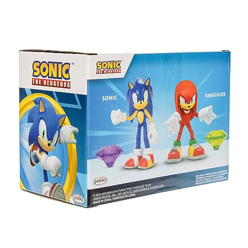 Sonic The Hedgehog Sonic 4" Figure 2 Pack Modern Sonic and Modern Knuckles