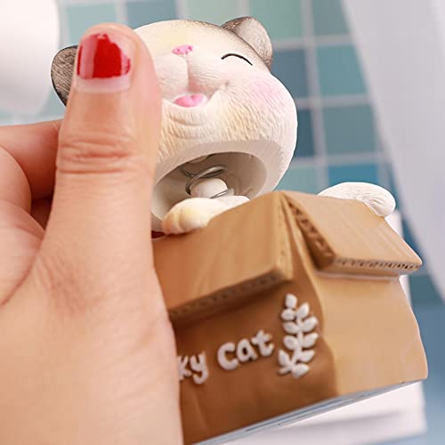 Dashboard Bobbleheads, Lucky Cat Dashboard Car Ornaments Bobble Head Cat Pet Toy, Shaking Head Cat Decor for Car Interior, Automotive Dashboard, Home Desktop KOT-us