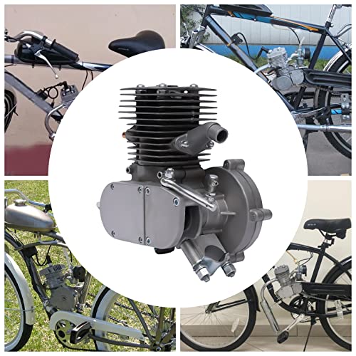 Futchoy 100cc 2-Stroke Bicycle Gasoline Engine Motor Kit Single Cylinder Air-Cooled Hydraulic Handle Motorized Bicycle Gas Engine Motor Kit for Bicycle Over 21 Inches Black