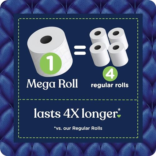 Quilted Northern Ultra Soft & Strong Toilet Paper, 12 Mega Rolls = 48 Regular Rolls, 5X Stronger*, Premium Soft Toilet Tissue