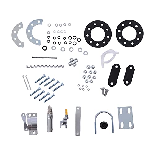 Futchoy 100cc 2-Stroke Bicycle Gasoline Engine Motor Kit Single Cylinder Air-Cooled Hydraulic Handle Motorized Bicycle Gas Engine Motor Kit for Bicycle Over 21 Inches Black