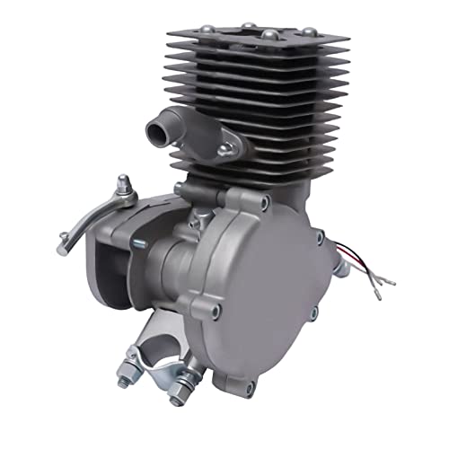 Futchoy 100cc 2-Stroke Bicycle Gasoline Engine Motor Kit Single Cylinder Air-Cooled Hydraulic Handle Motorized Bicycle Gas Engine Motor Kit for Bicycle Over 21 Inches Black