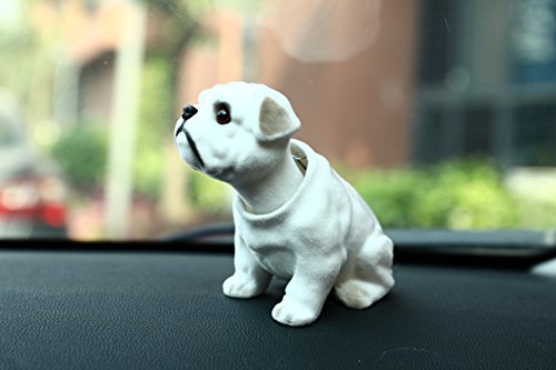 siyaful Bobbing Head Dog-Bobble Head Auto Car Dashboard Decors Toy Bulldog English