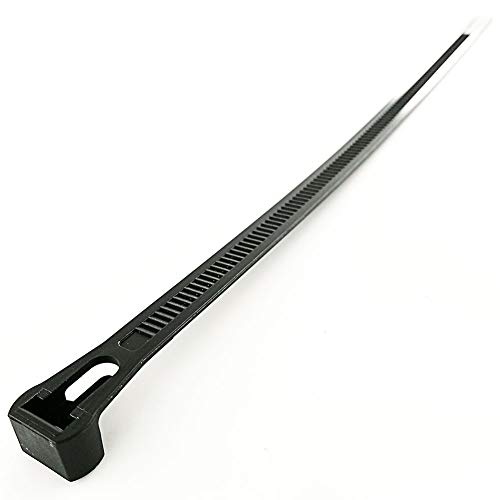 HS 6 Inch Releasable Cable Ties Adjustable Wire Cable Tie (100 Pack) 50 Pound Heavy Duty Wire Twist Ties Reusable Zip Ties Small for Pc,Cord,Black
