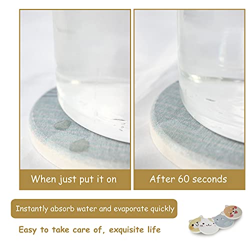 Coasters Set for Drinks Drink Coasters Diatom Ooze Cups Coaster Cute Home Table Coaster 4pcs