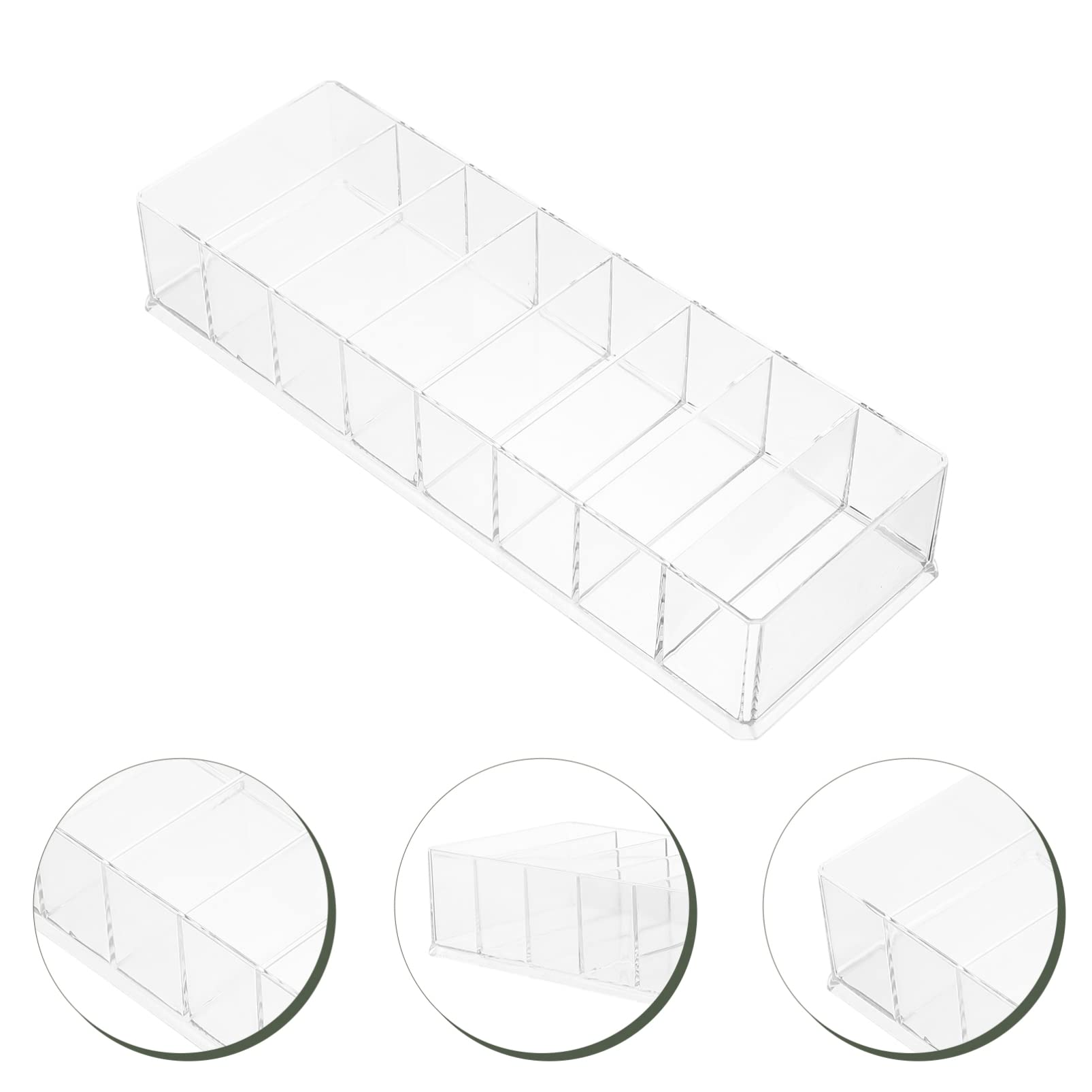 HEMOTON Tea Tea Bag Box Coffee Station Organizer Coffee Bar Box Tea Bag Organizer Holder Countertop Divided Storage Container for Beverage Sugar Sweeteners Tea Bags Organizer