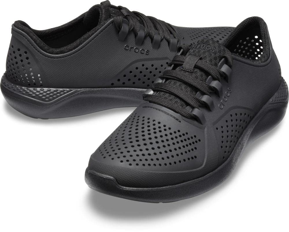 Crocs Men's LiteRide 360 Pacer Sneakers, Black/Black, 8 Men