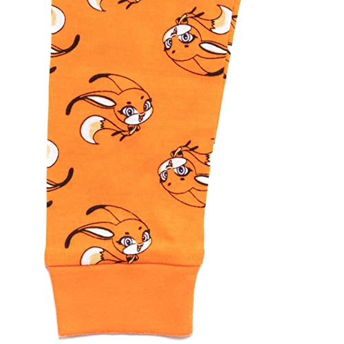 Miraculous Rena Rouge Little Girls Pajama Shirt and Pants Sleep Set Orange/White 5-6