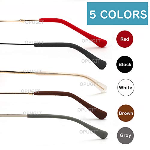 8 Pairs Eyeglass End Tips Ear Sock Pieces Anti-Slip Tube Replacement Tips Silicone for Thin Metal Eyeglass Legs,4 Black/4 White