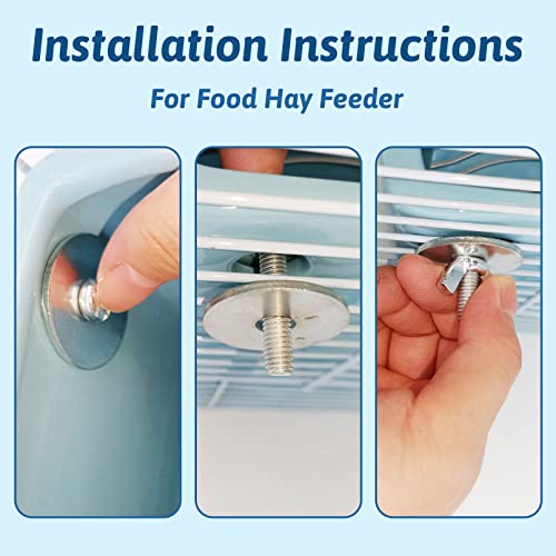 Tfwadmx Rabbit Food Hay Feeder Guinea Pig Food Dispenser Hamster Cage Hay Food Dispenser for Small Animals Bunny Chinchilla