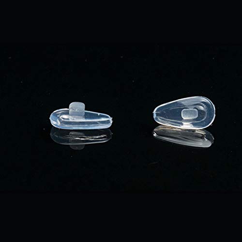 Glasses Repair Replacement Metal Temple Eyewear Metal Frame Arms for Eyeglasses Sunglasses (Nose Pads Clear)