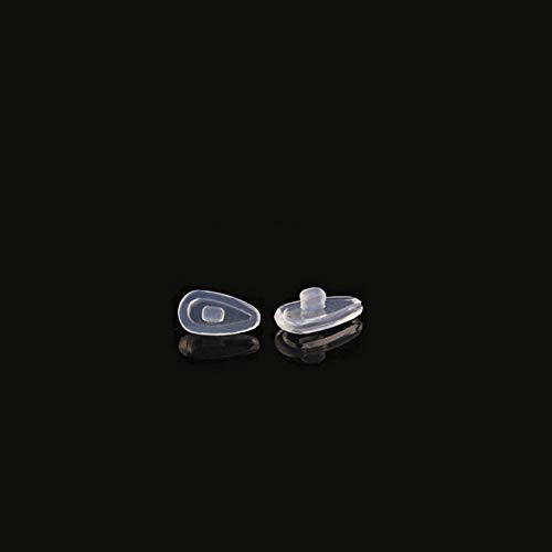Glasses Repair Replacement Metal Temple Eyewear Metal Frame Arms for Eyeglasses Sunglasses (Nose Pads Clear)