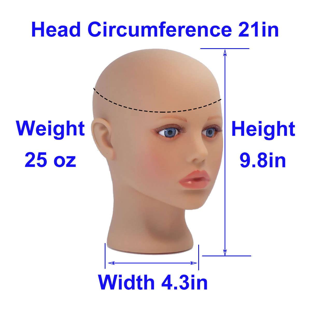 Seedollia Realistic Mannequin Head for Wigs Hat Stands for Display Glasses Holder Stand Headphone Stand Headband Display African American