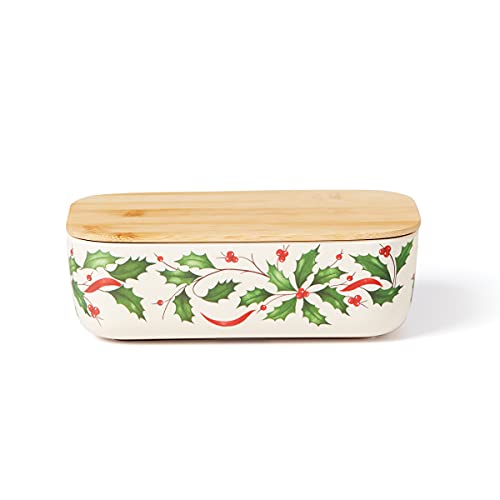 Lenox 893501 Holiday Rectangular Server With Wooden Lid