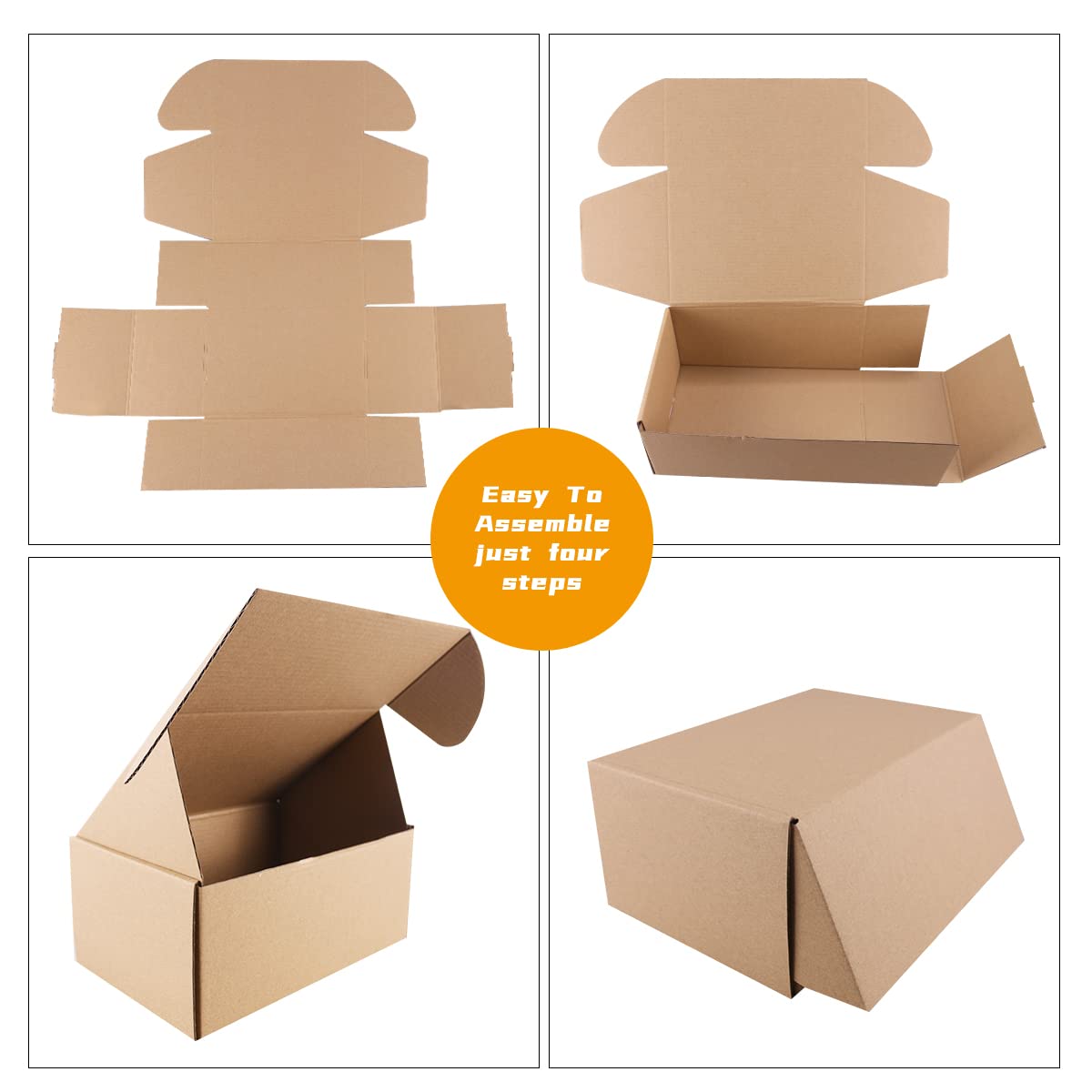 Shipping Boxes,9" x 6" x 4" Which is Anti-Impact Come with Exquisite Sealing Label.Suitable E-Commerce Packaging, Shipping Packaging.