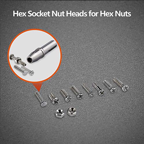 HQMaster 1000Pcs Eyeglasses Sunglass Spectacles Tiny Screws Nut Assortment Repair Tool Kit Set with Tweezer Micro Screwdriver (Round Case)