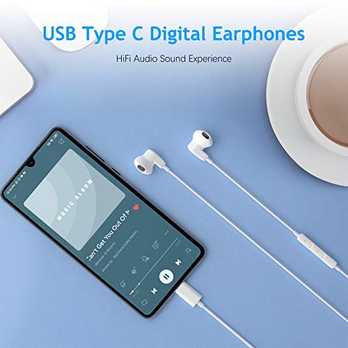 USB C Headphones for Galaxy A54 A53 A35, ACAGET USB C Earphones with Microphone Android Wired Earbuds DAC Noise Canceling Headset for Samsung S23 S22 S21 Plus S20 FE Oneplus 11 9 10 Pro Pixel 7 Pro 6A