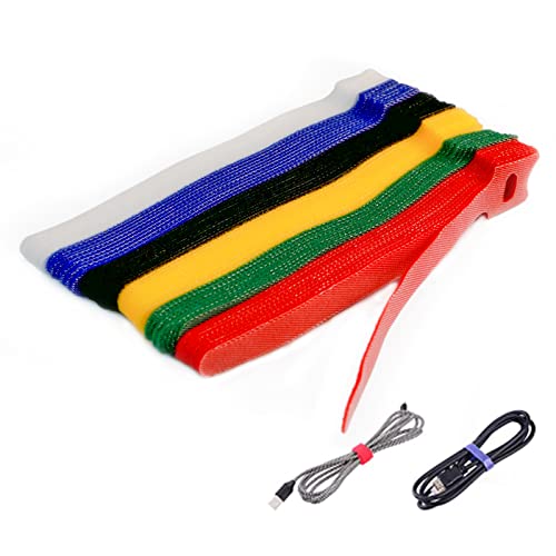 APS 60PCS Fastening Cable Ties Reusable,6Inch Premium Adjustable Cord Ties ,Cable Management for Organizing Home Office and Data Centers