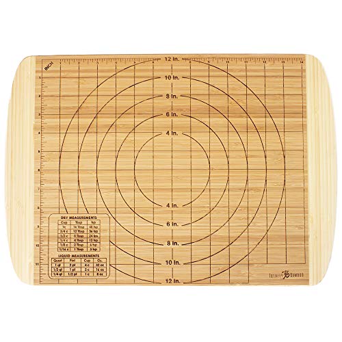 Totally Bamboo Reversible Baker's Board and Carving Butcher Block with Juice Grooves