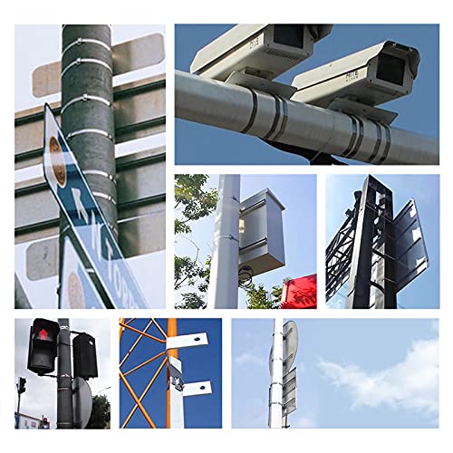 OFFO Metal Zip Ties 15.8 Inch Premium Heavy Duty Stainless Steel Wire Multifunctional Locking Exhaust Wrap Flexible Durable 30 Pcs