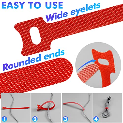 APS 60PCS Fastening Cable Ties Reusable,6Inch Premium Adjustable Cord Ties ,Cable Management for Organizing Home Office and Data Centers