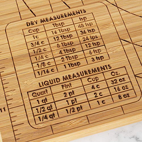 Totally Bamboo Reversible Baker's Board and Carving Butcher Block with Juice Grooves